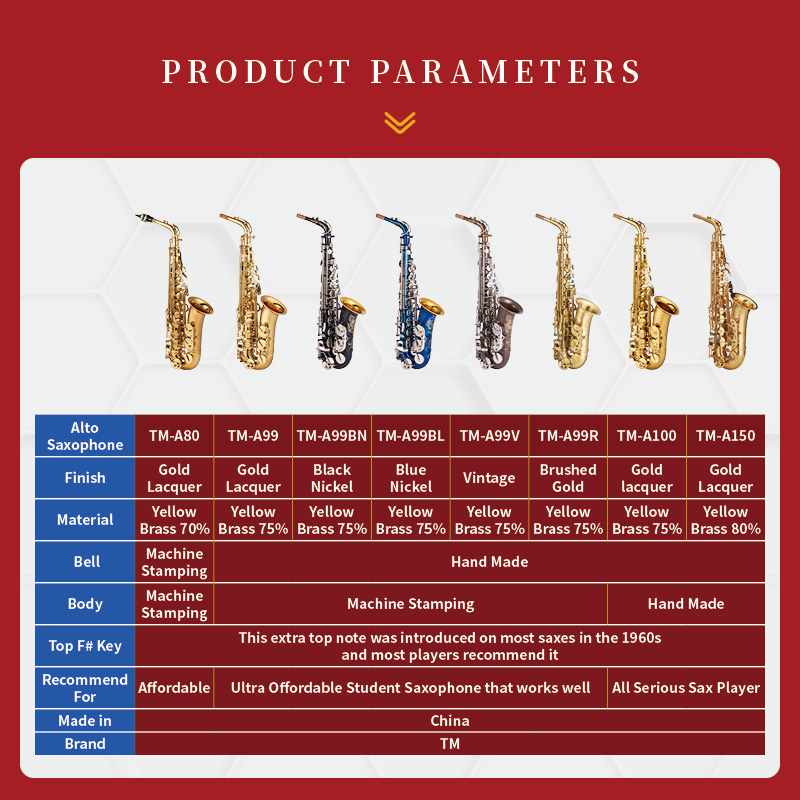 TM Eb Alto Saxophone Affordable Durable Beginners Saxophone Instruments ...