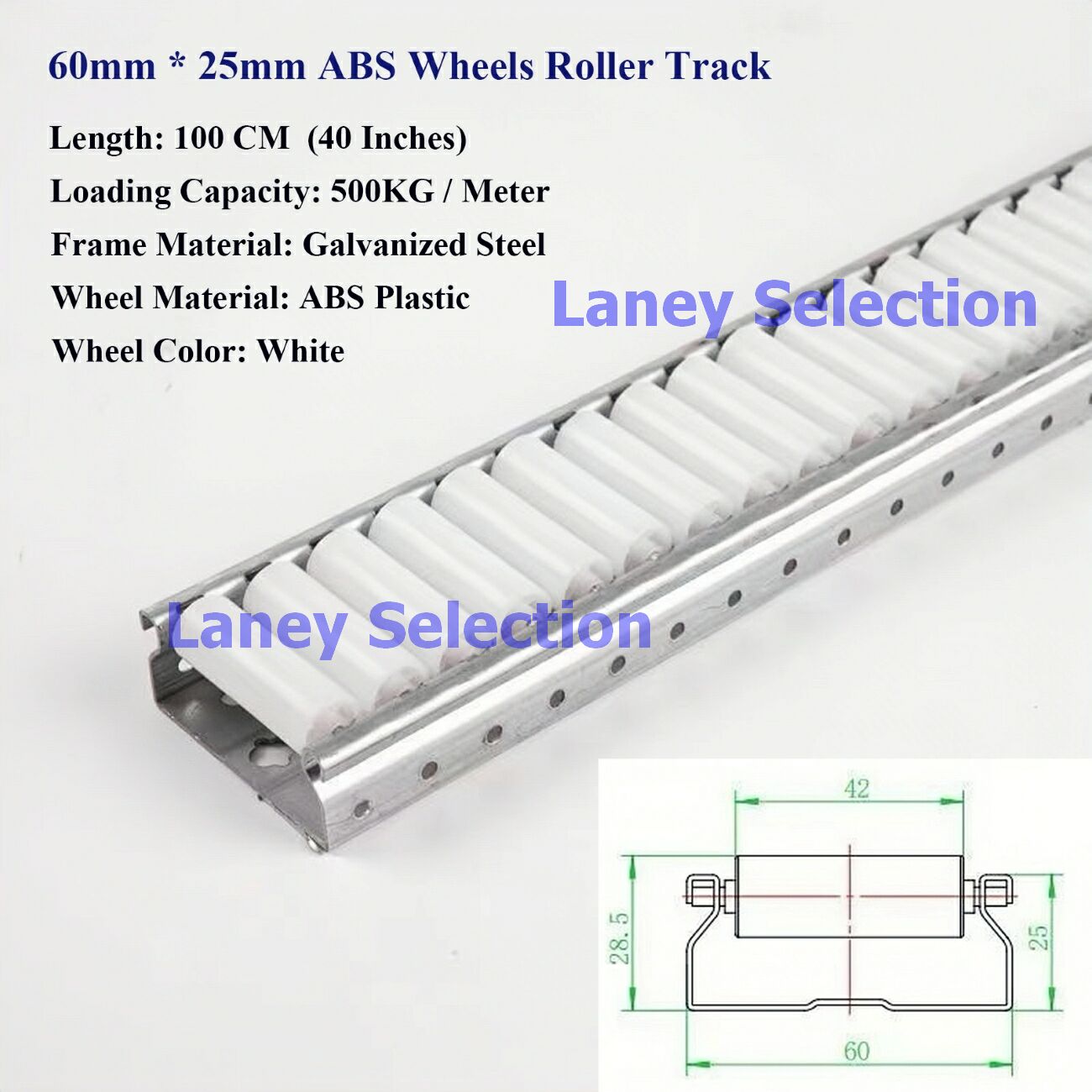 Laney Selection 40*33mm and 60*25mm ABS Wheels Roller Track for ...