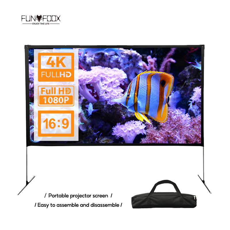 FUNFOOX MOD Projector Curtain 120 inch Portable Screen Folding Screen ...