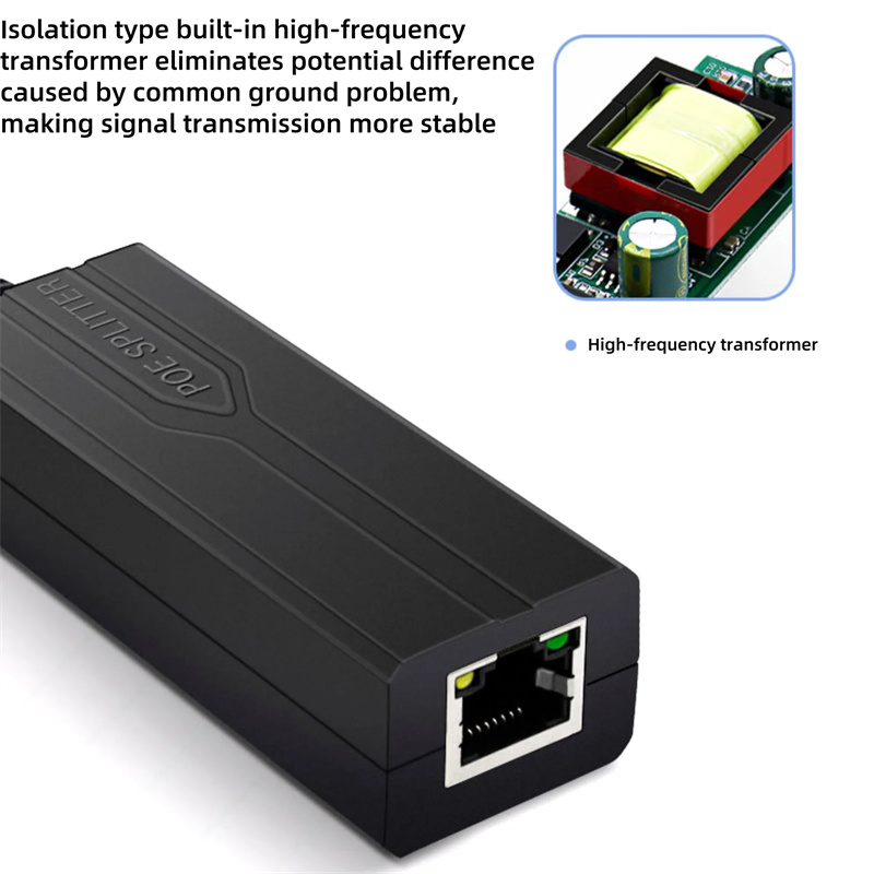 Gigabit 1000Mbps Standard PoE Splitter 48V to 12V isolated PoE power supply module | Shopee ...