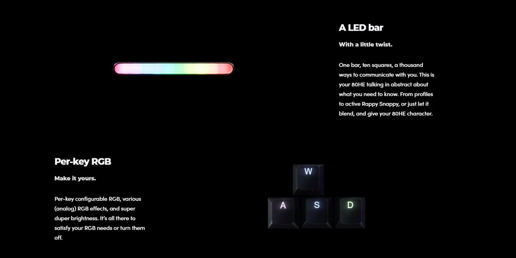 Wooting 80HE PCR Plastic 8k Hz Polling Rate Rapid Trigger Rappy Snappy ...