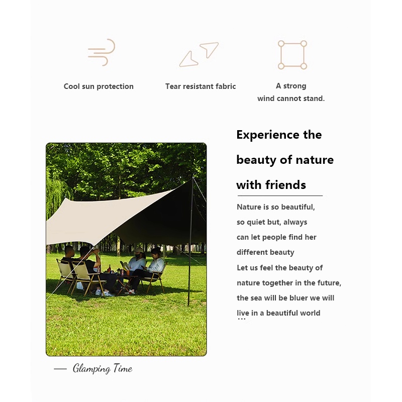 Hold 6-8 person Waterproof Canopy tent set Ultralight Weight Flysheet ...