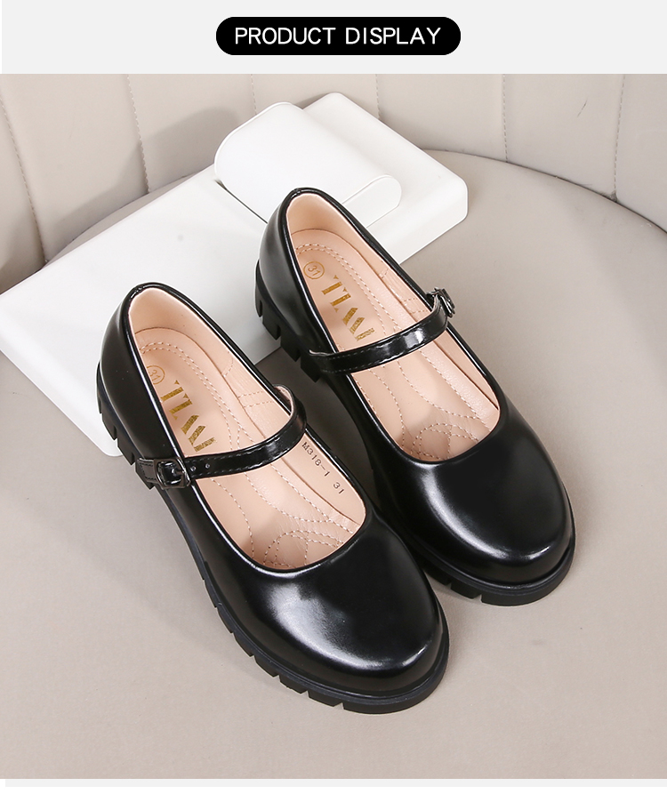 Black Shoes School Shoes for Girls, Comfortable and Breathable for Kids ...