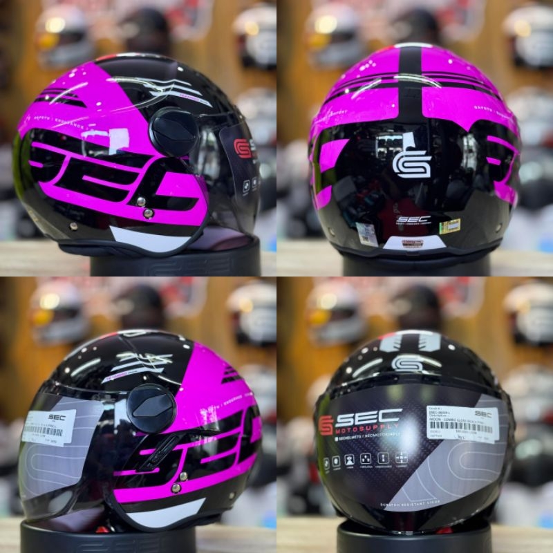 SEC MOON HALF FACE HELMET | Shopee Philippines