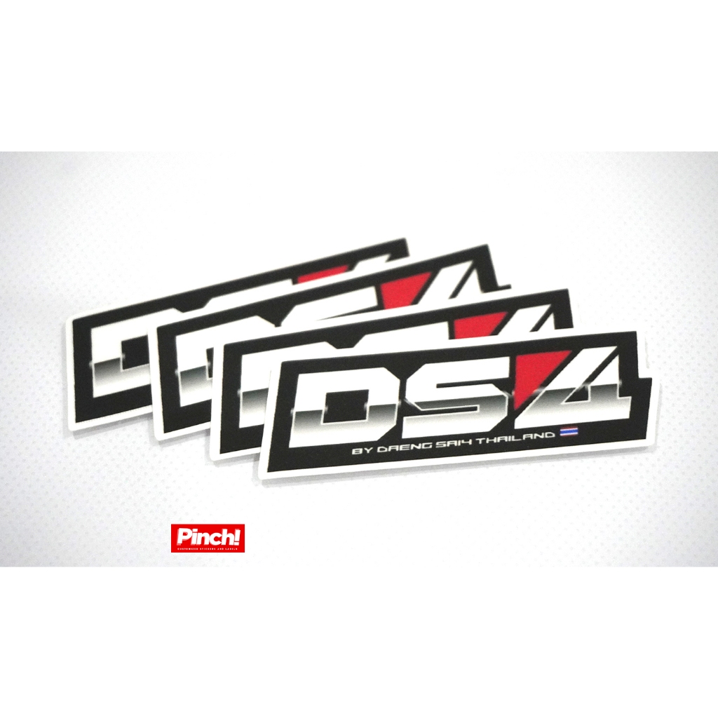 Pinch Motorcycle Sticker - DS4 Daeng Sae 4 logo version 1 4pcs | Shopee ...