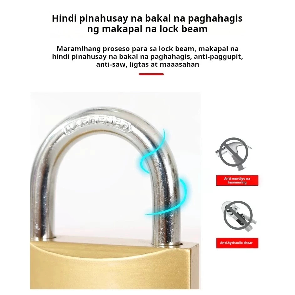 25mm/32mm/50mm Heavy Duty Plated Padlock Home Padlock Waterproof lock ...