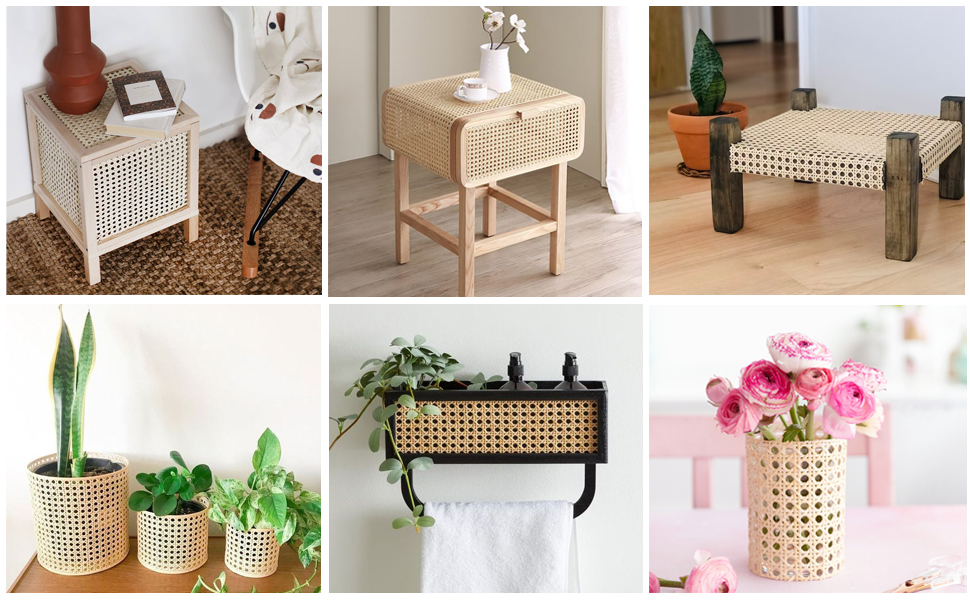 Mesh Cane Webbing Solihiya Weave Ratten Roll Wicker Sheet Rattan Table ...