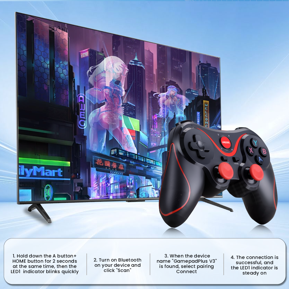 Kacool T3 wireless Bluetooth gamepad game pad controller with phone ...