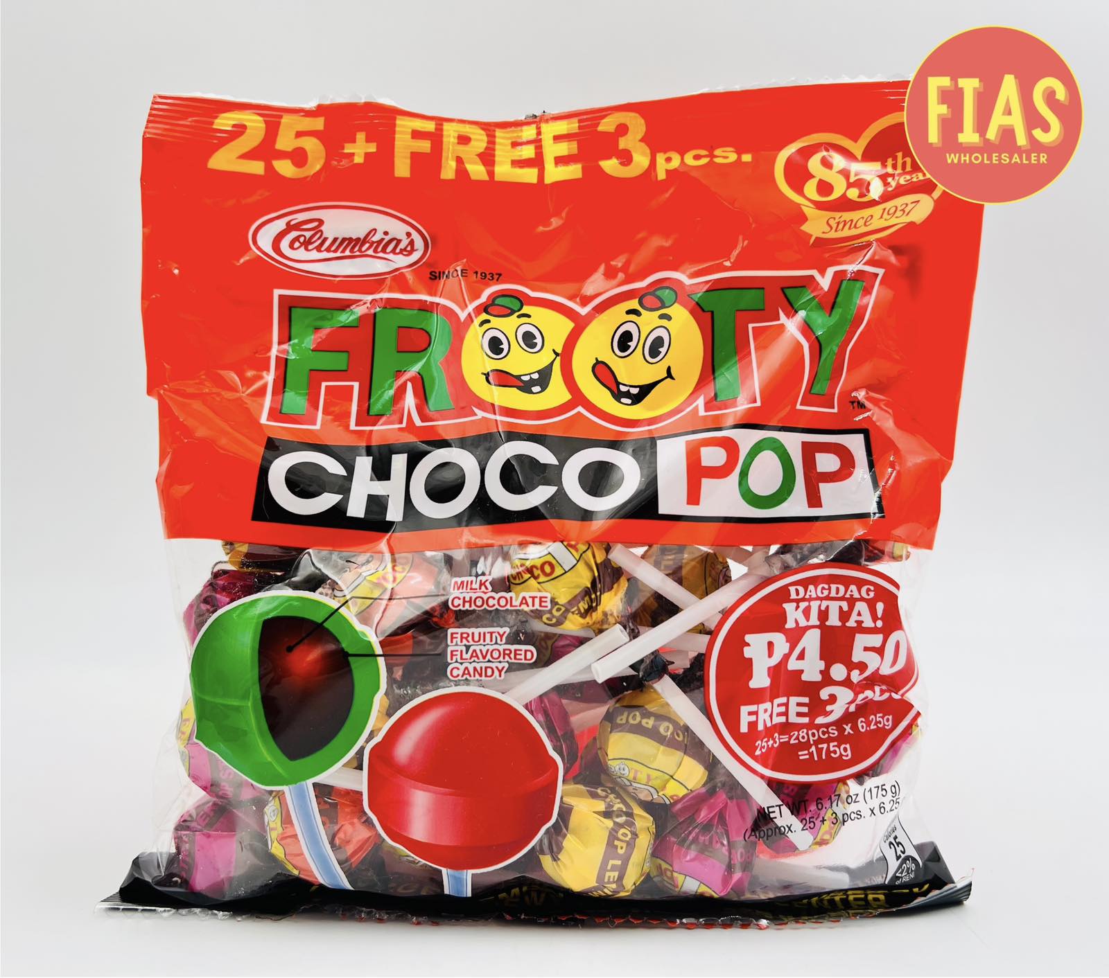28 pcs Frooty Choco Pop Candy | Shopee Philippines