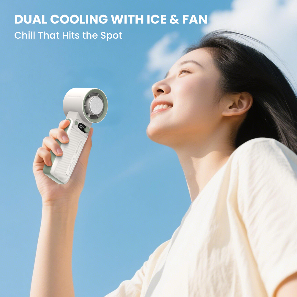Orashare HF19C Turbo Ice Cooling Handheld Fan 6000mAh Rechargeable 199 ...