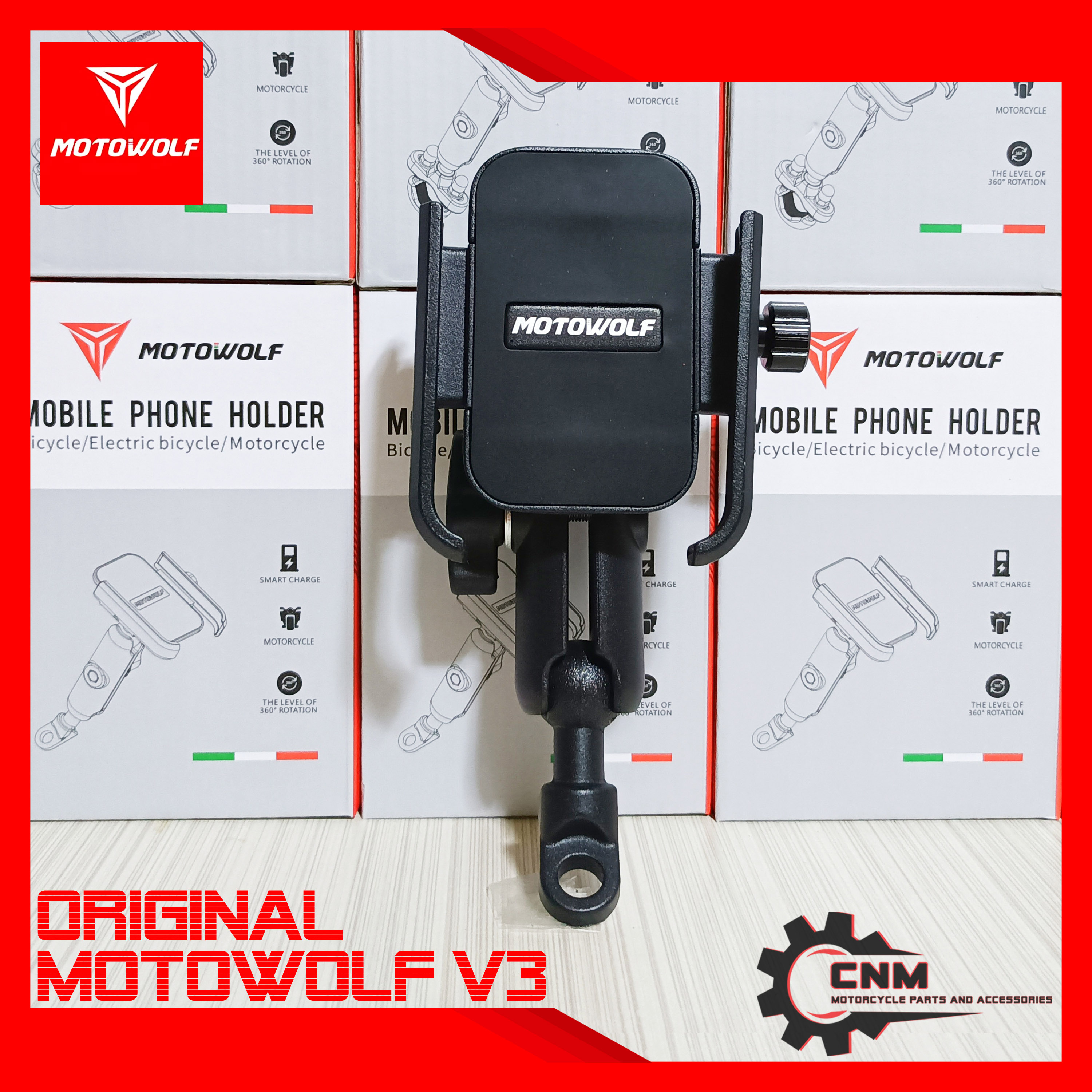 ORIGINAL MOTOWOLF CP HOLDER V3 360 Degree Rotation Aluminum Alloy ...