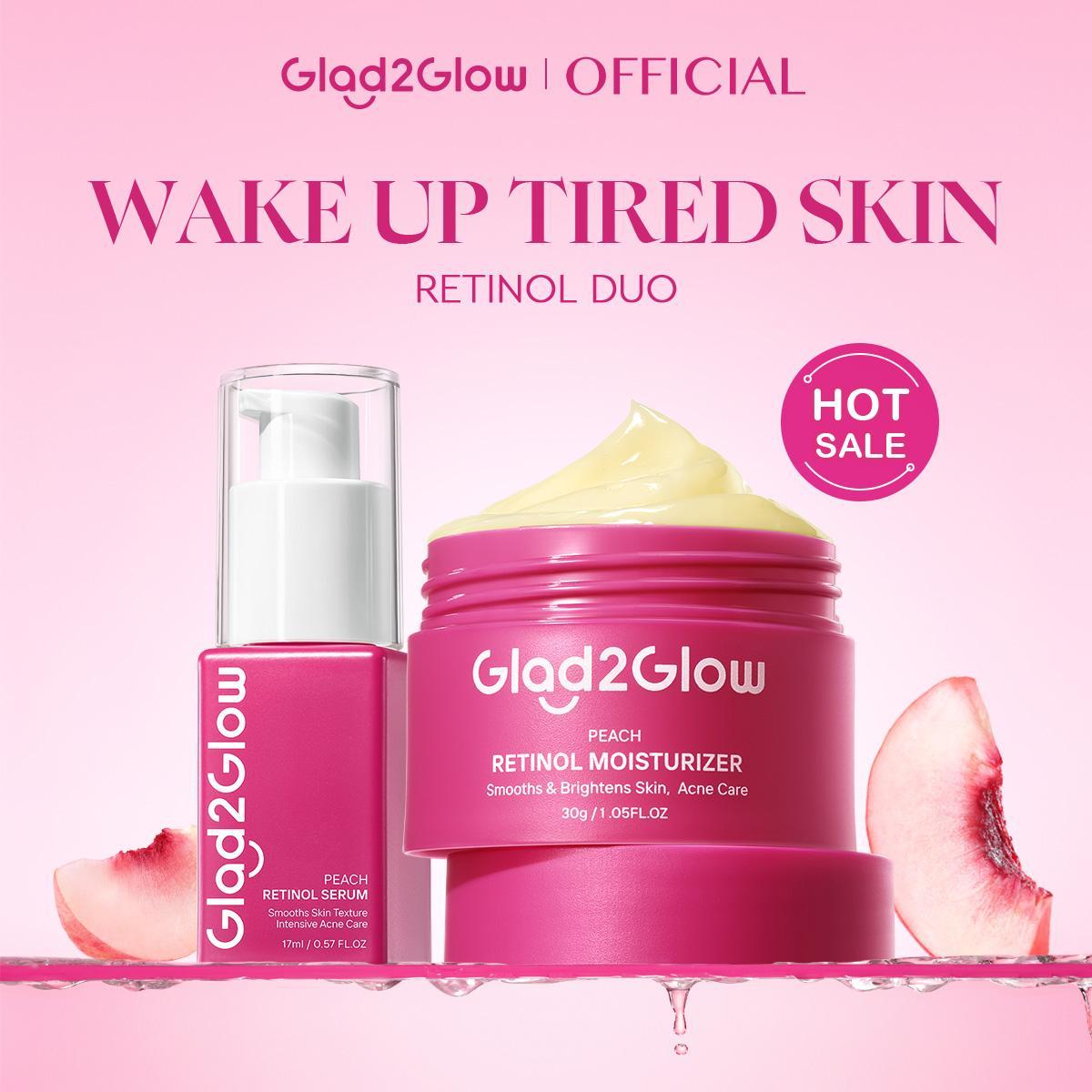 NEW LAUNCH Glad2Glow Peach Retinol Serum Skincare Faccial Serum ...