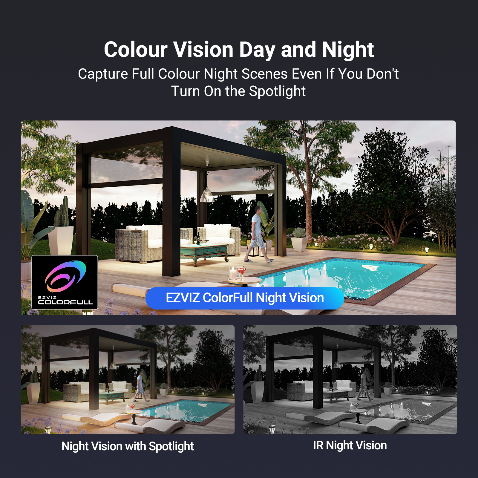 EZVIZ H8x 2K+/4mp Pan & Tilt Outdoor Waterproof Wi-Fi Camera Colorfull ...