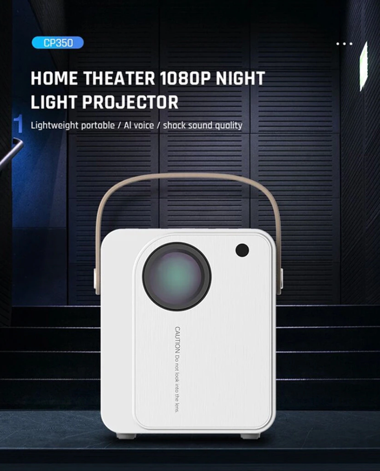 CP350 Projector Portable Smart Mini 4K UHD 6000 Lumens Projectors ...