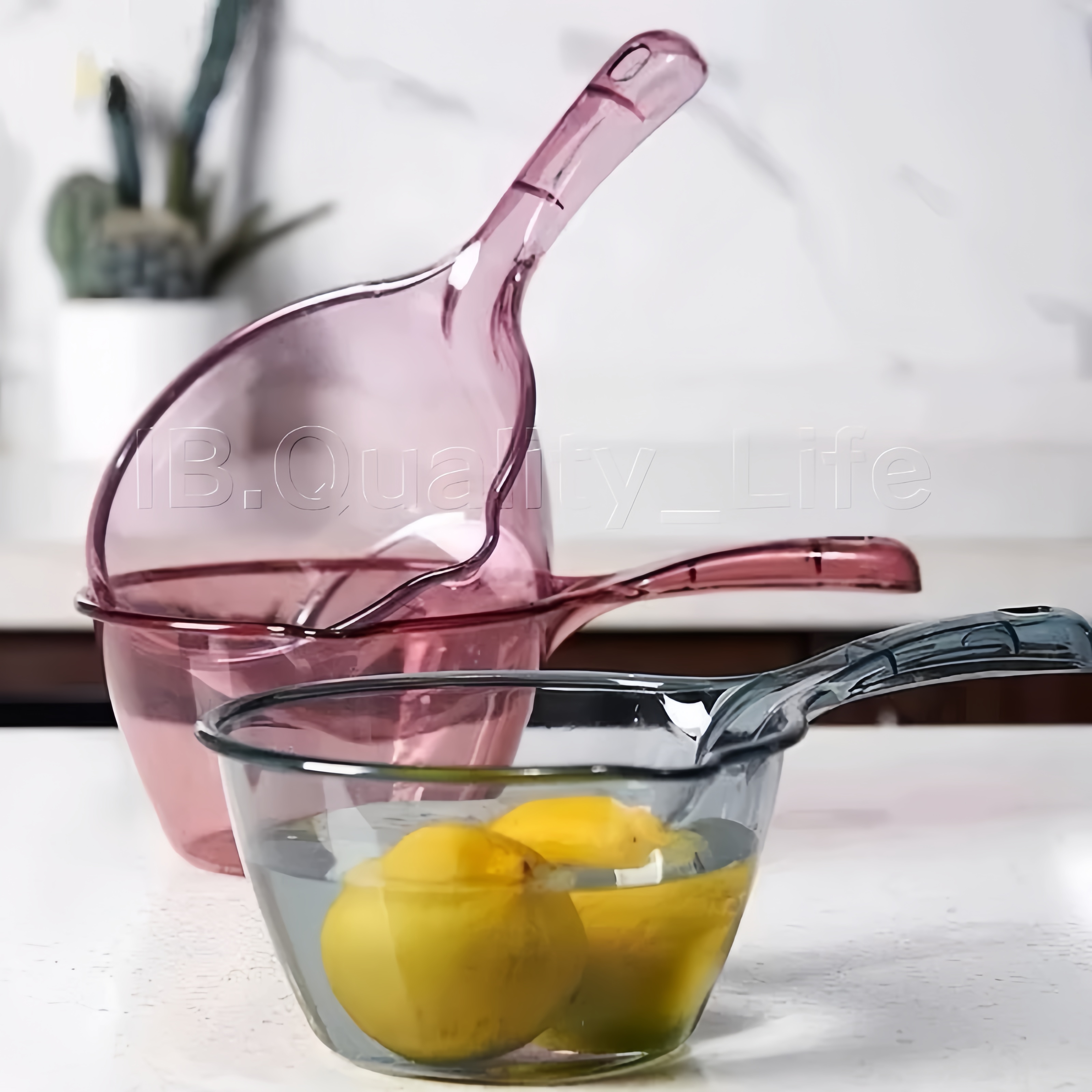 PET Transparent Tabo Big Water Dipper Aesthetic Clear Scooper Bathroom ...