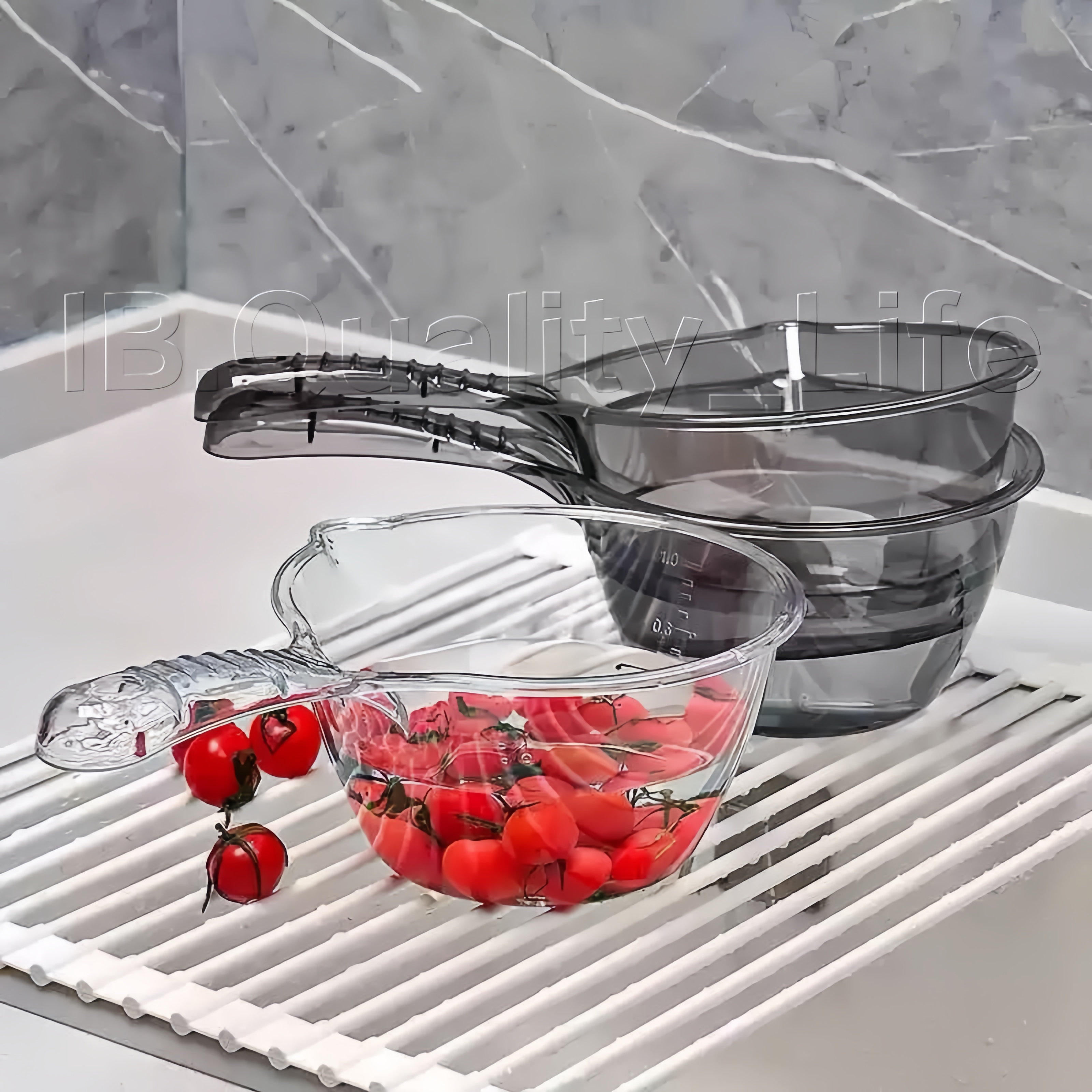 PET Transparent Tabo Big Water Dipper Aesthetic Clear Scooper Bathroom ...