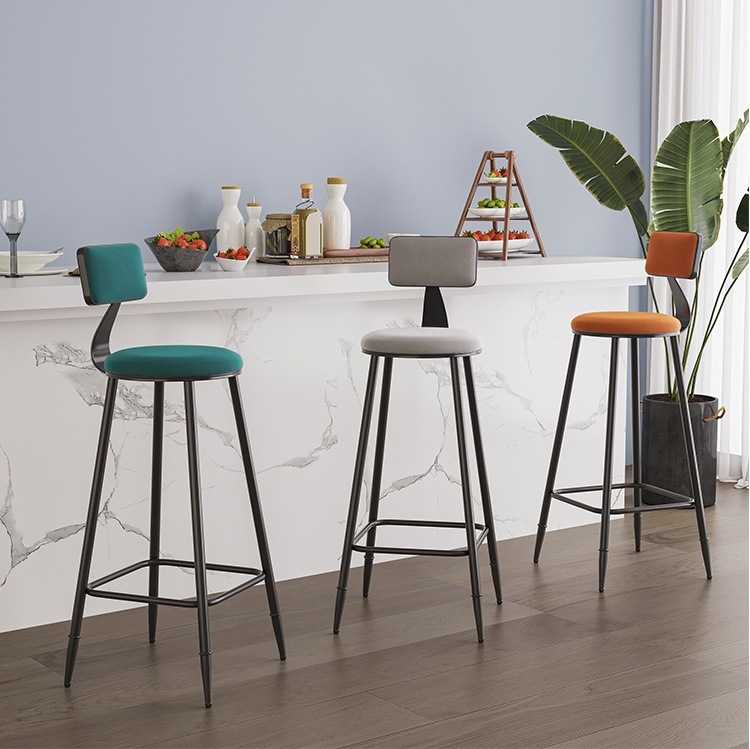 bar stool high chair Bar stools Home backrest dining table chairs ...