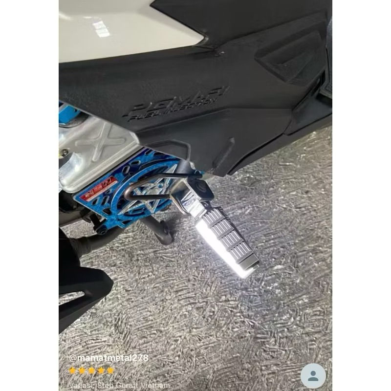 Footstep step rear footrest chrome G-CRAFT universal nmax pcx aerox mio ...