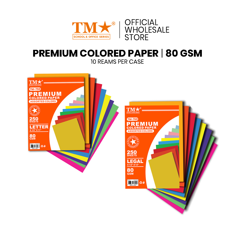 TM 10 reams Premium Colored Paper 80 GSM 250's | Shopee Philippines