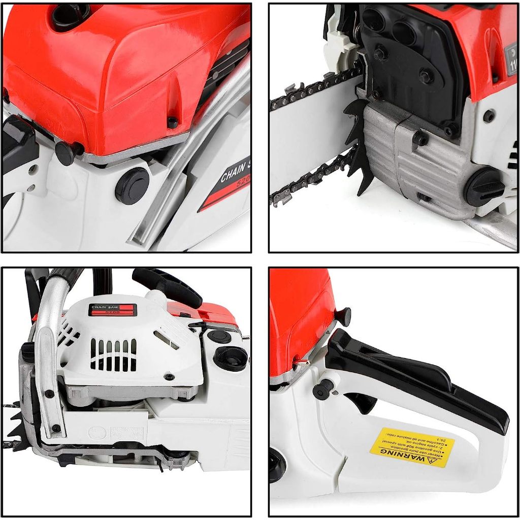 REAIM Chainsaw Gasoline Original 52CC Chain Saw Portable 20 Inch 6.2KW ...