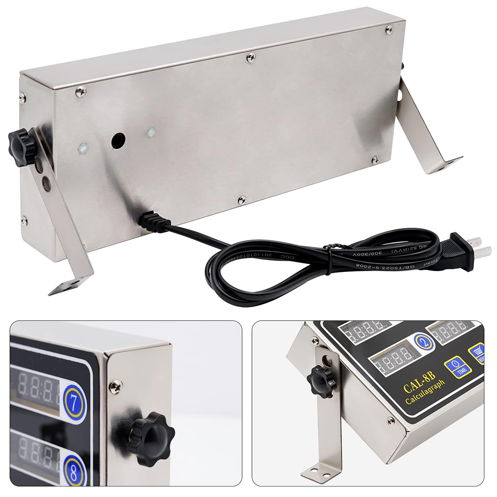 3 Stage Reminder 8 Channel Digital Timer Kitchen Cooking CAL-8B LCD ...