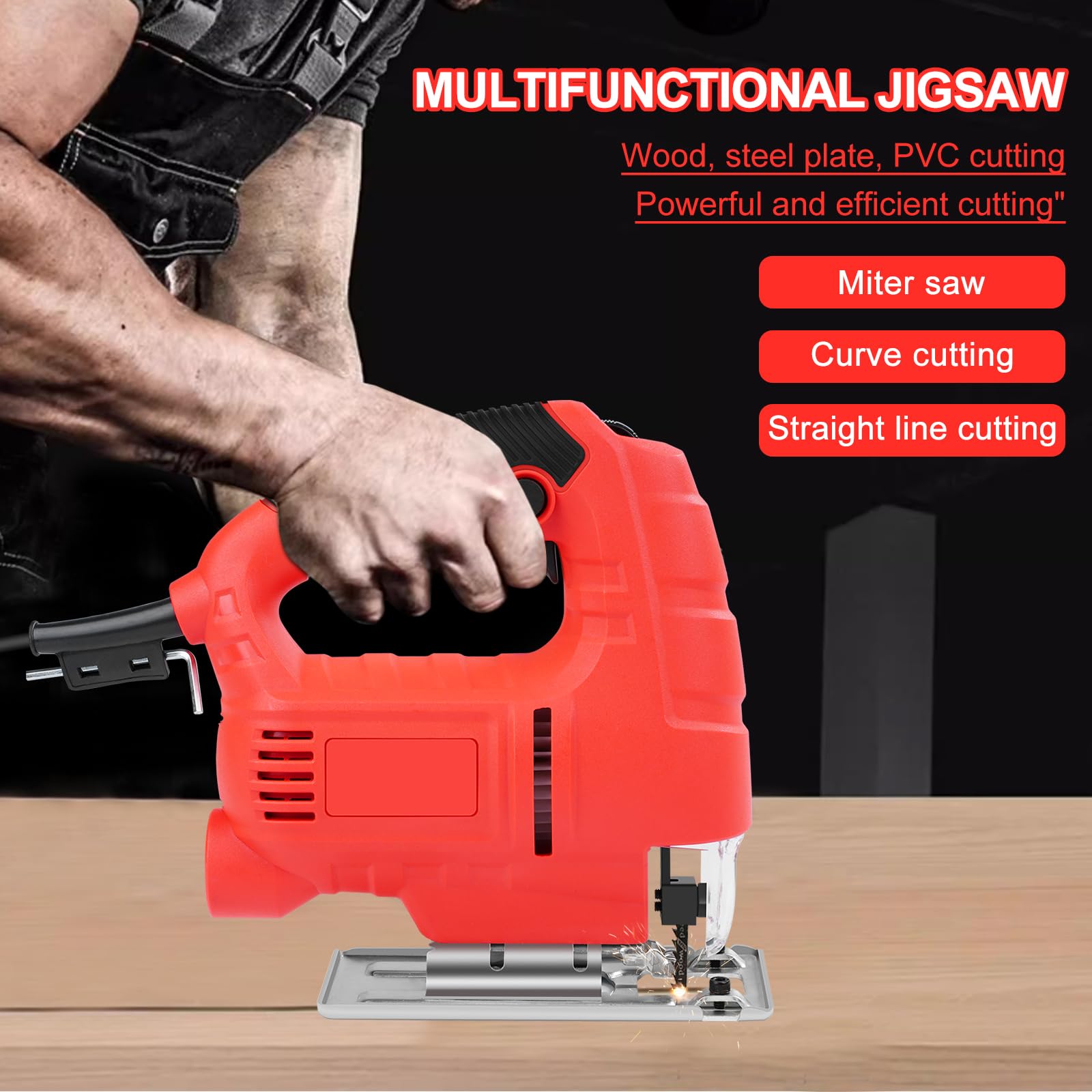 [Lifetime Warranty]Jigsaw Power Tool Heavy Duty Electric Saw Wood ...
