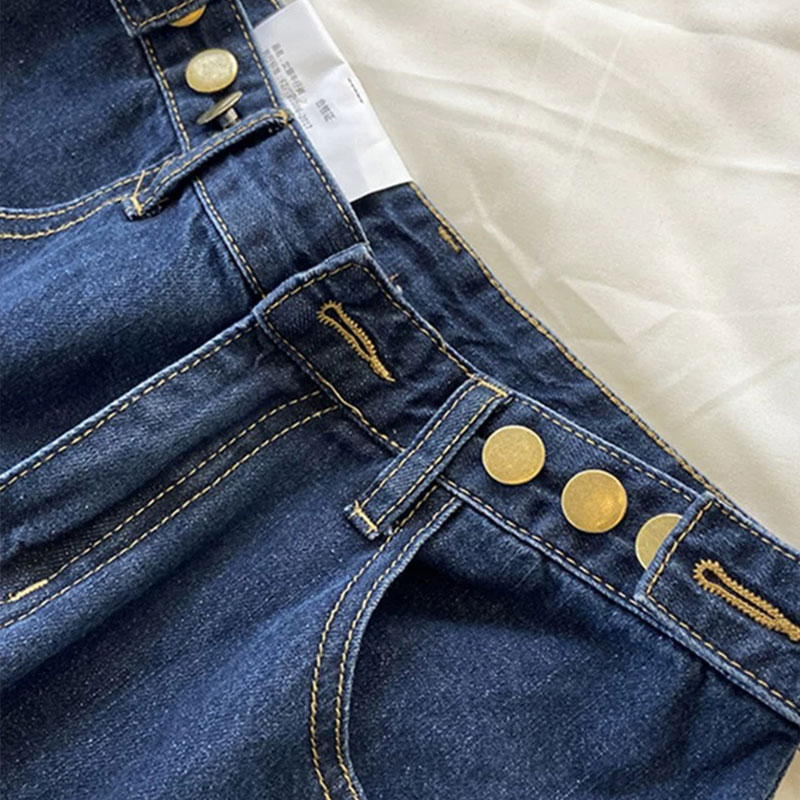 Retro Jorts Denim Shorts for women Fashion High Waist Adjustable Design ...