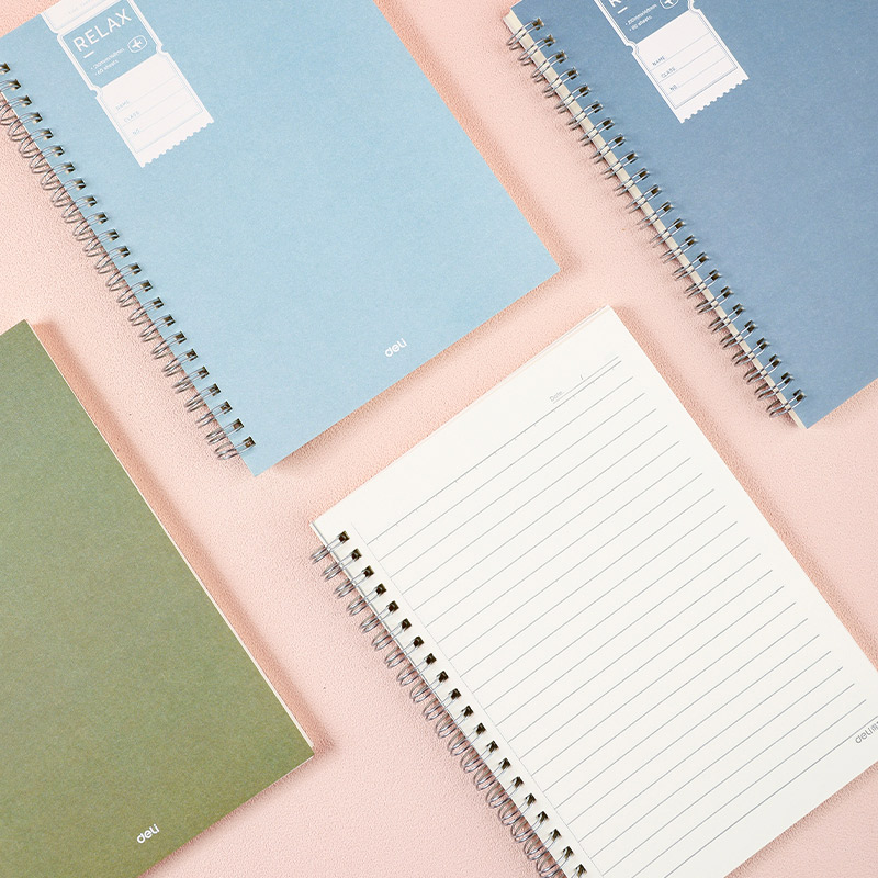 Deli 5PCS Thick A5 Spiral Notebook 60 Sheets Binder Notebook Student ...