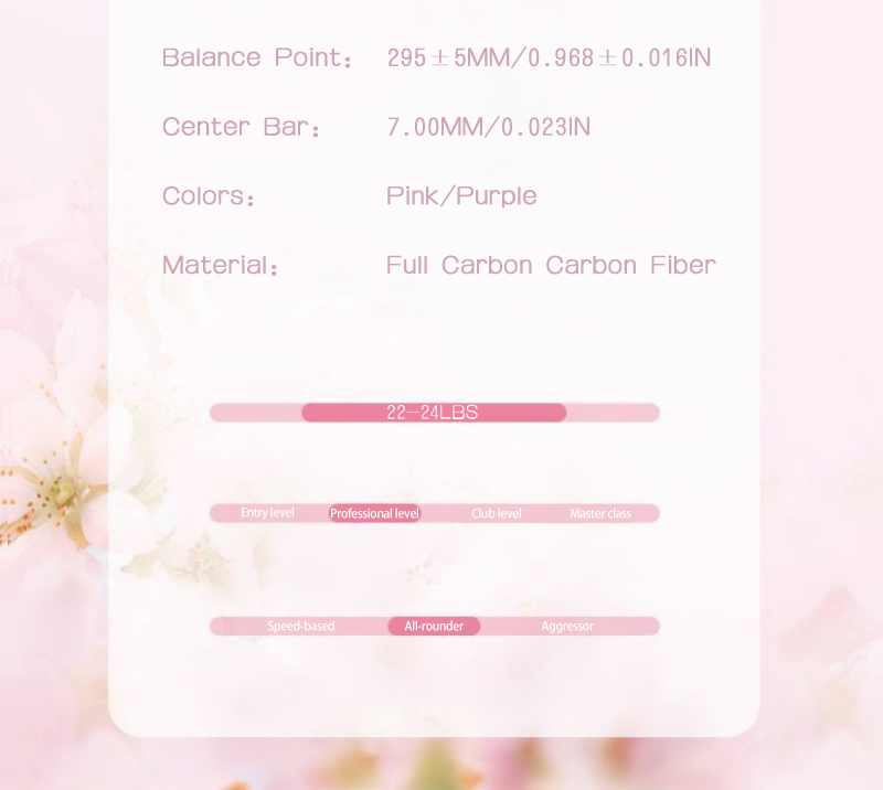 ALP New Cherry 4U 25LBS Badminton Racket 100% Full Carbon Fiber ...