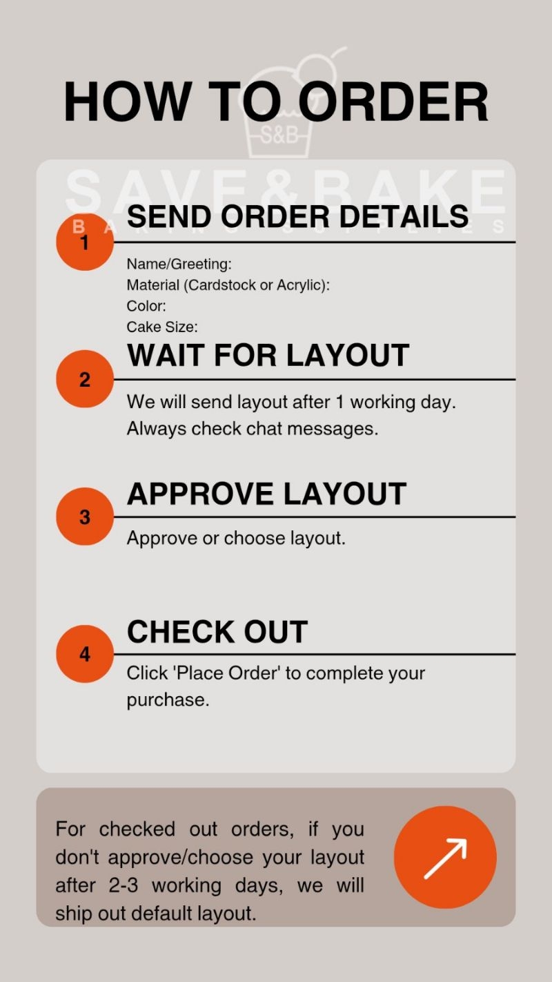 Customized Cake Topper, CARDSTOCK 2-4 LINES | Shopee Philippines