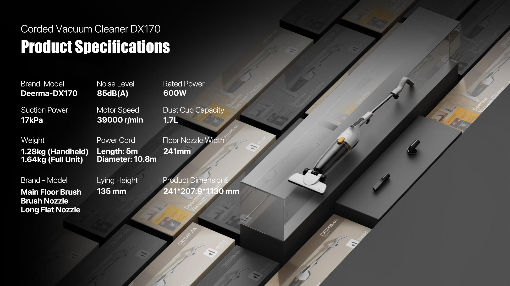 Deerma DX170 Vacuum Cleaner for Home/Bed/Car 3 in 1 Portable Vacuum ...