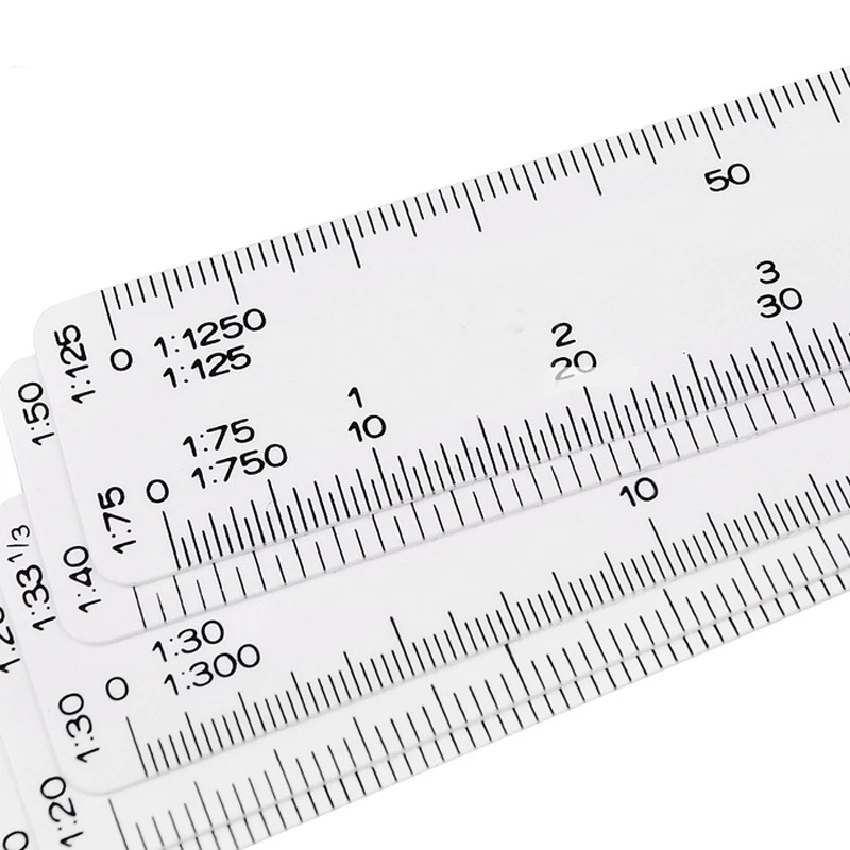 Fan Scale Folding Ruler Multi Ratio Measure Scale for Interior Design ...