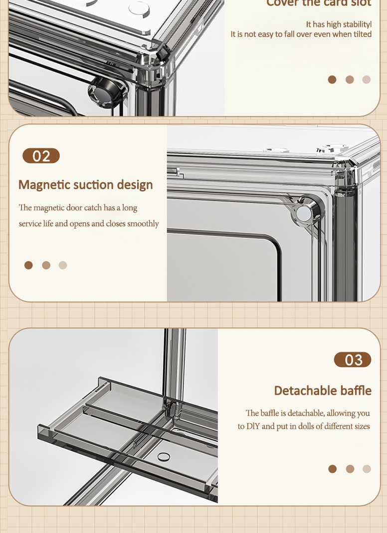 Acrylic Display Case Boxes Stackable Storage Organizer for Popmart ...