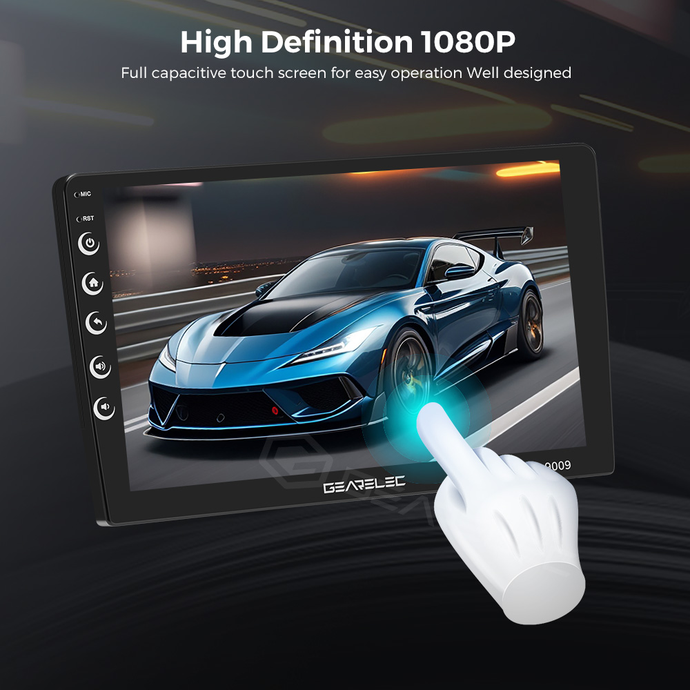 GEARELEC 7/9/10 Inch Android Head Unit Touch Screen Car Stereo With GPS ...