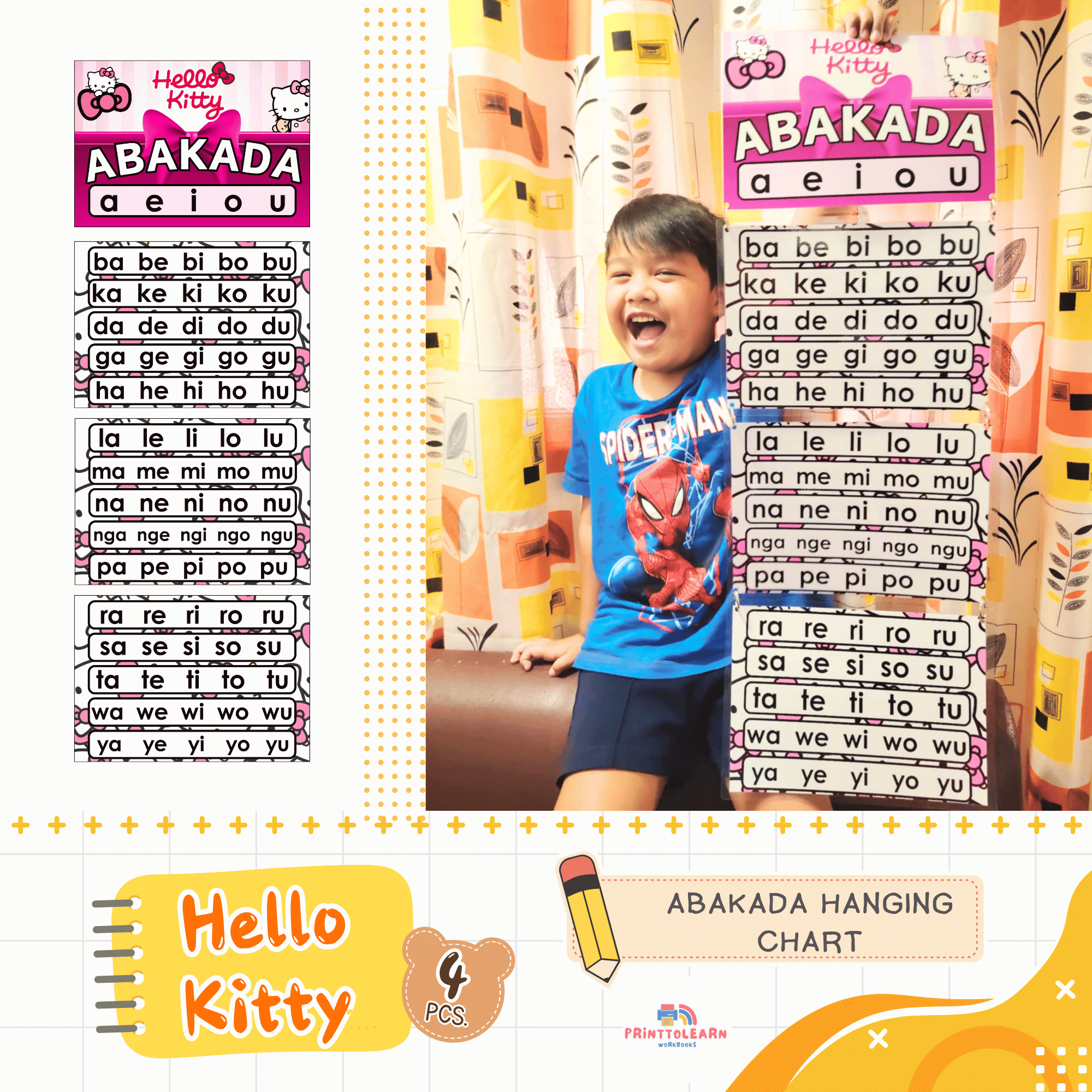 ABAKADA Hanging Wall Chart - Laminated, Educational Chart for Classroom ...