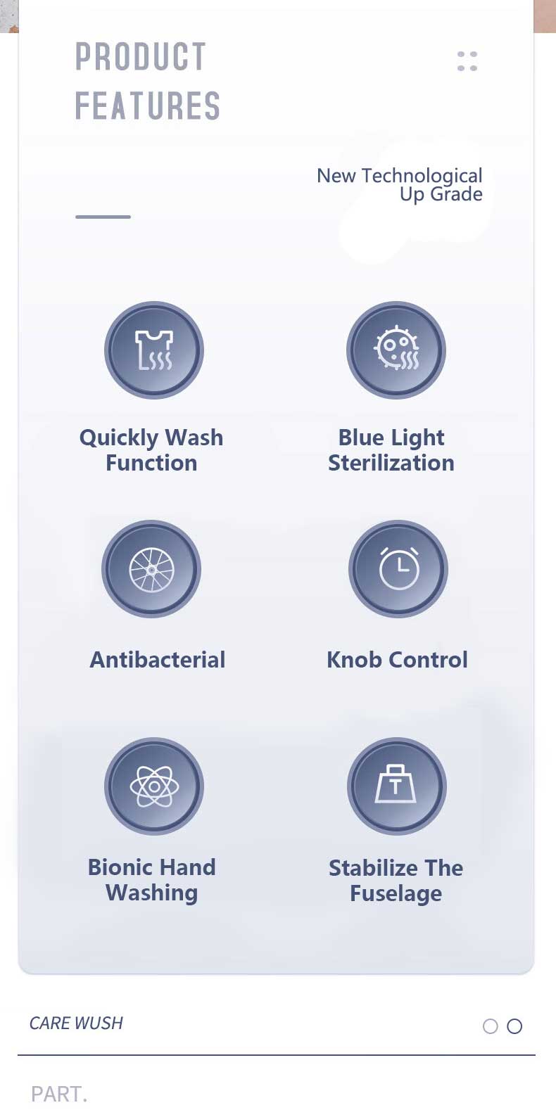 KANAZAWA Portable Washing Machine Household 60Hz With Blue Light ...