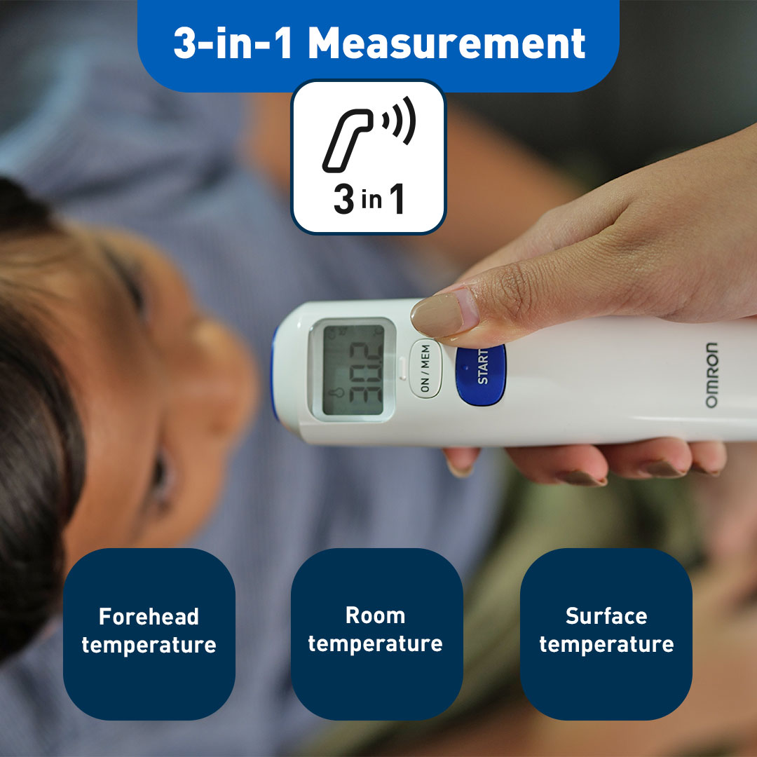 Omron MC-720 Digital Forehead Thermometer for Baby and Body Temperature ...