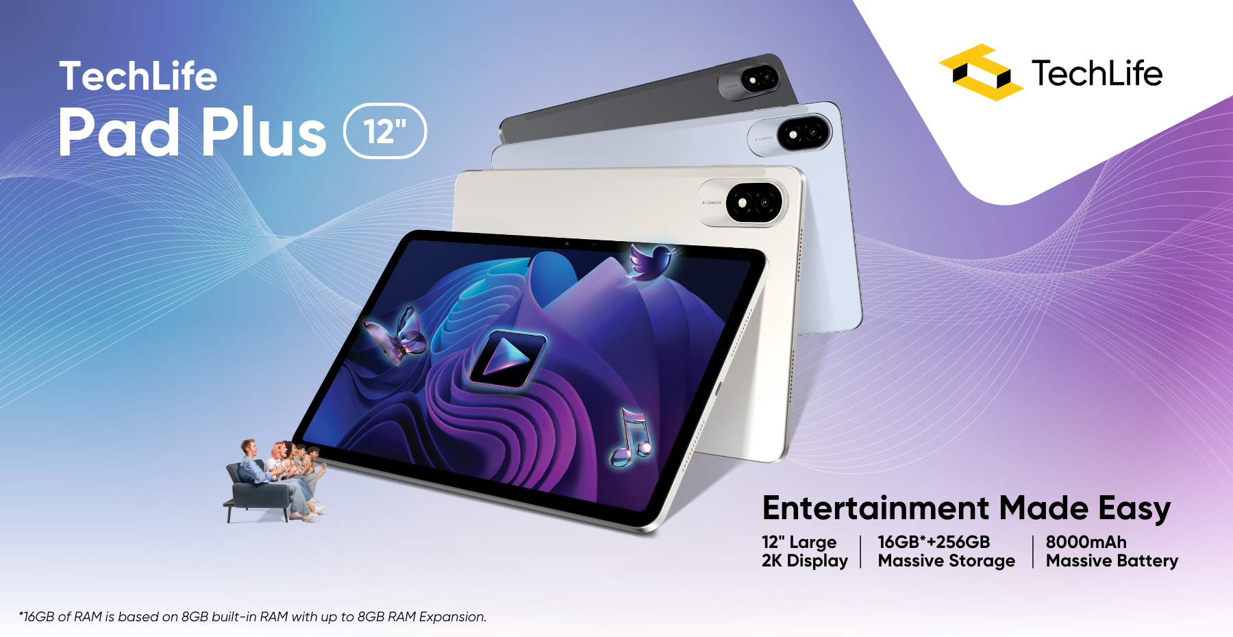 TechLife Pad Plus 12" l 16GB+256GB Massive Storage | Shopee Philippines