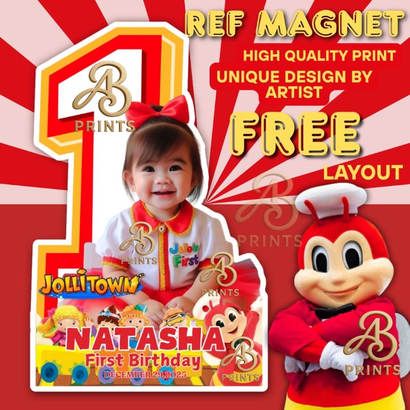 REF Magnet Number Souvenir Birthday Christening Debut Customized ...