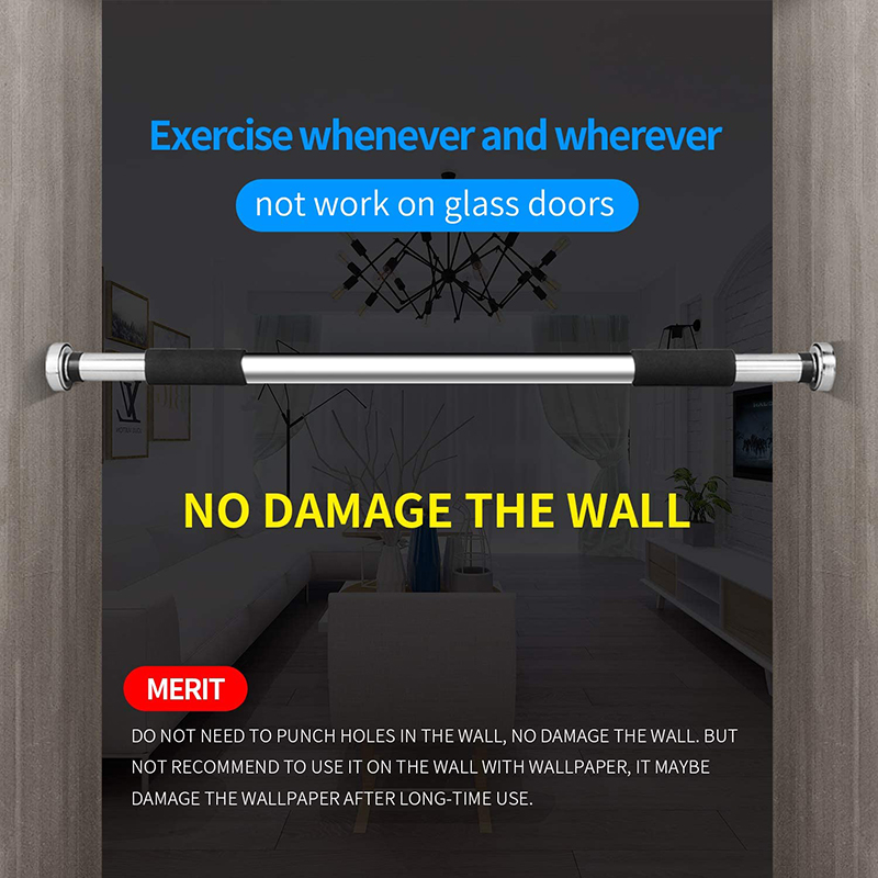 200KG Adjustable Gym Bar DoorWay Pull Up Bar Thicken Pull Ups Bar Wall Mounted Chin Horizontal ...