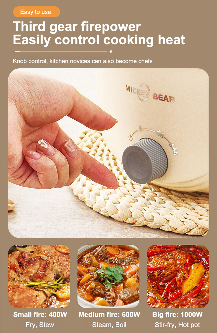 5L Large Capacity Electric Cooker 1000W Multifunctional Electric Cooker ...