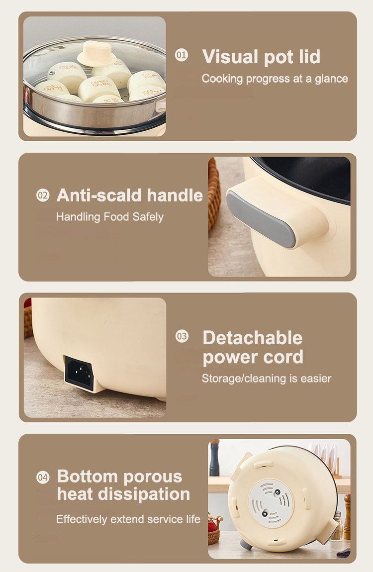 5L Electric Cooker Multifunction Cooker 28cm Rice Cooker Non-stick Hot ...