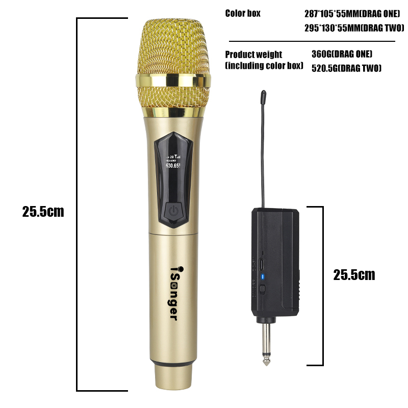 Professional UHF wireless microphone handheld dynamic system karaoke ...