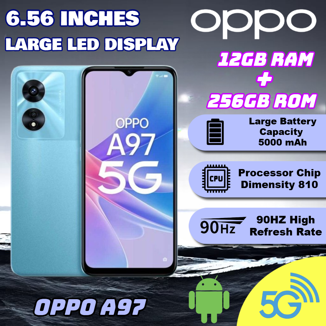 A97 5G Smartphone 12GB Ram+256GB Rom | 33W SUPERVOOC | 5000mAh | 90Hz Refresh Rate 5G Cell phone ...