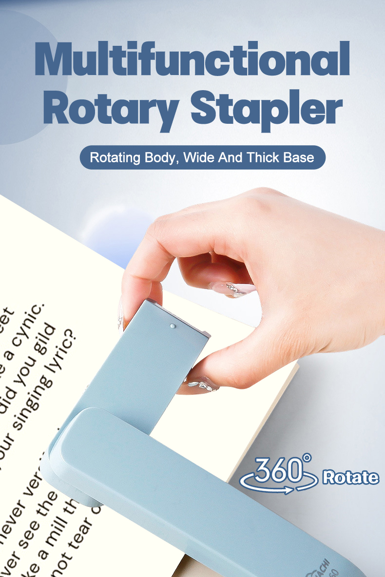 【COD】360 Stapler Rotation Heavy Duty Stapler Compatible Effortless Long ...