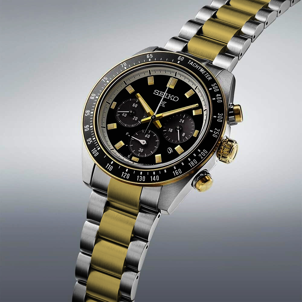 Seiko Two Tone Prospex Speed Timer Black | Shopee Philippines
