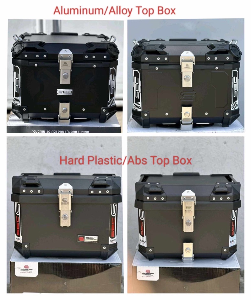 NEW ‼️ 45L-55L ALLOY TOP BOX with backrest & baseplate (COD) | Shopee ...