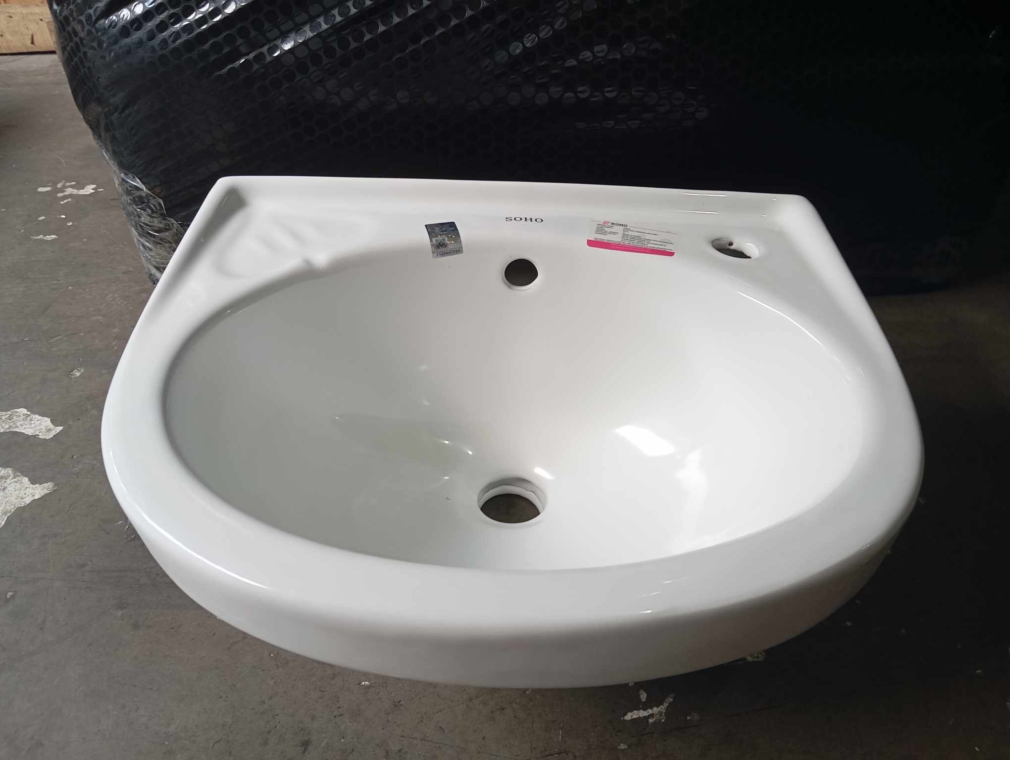 Soho Ceramic Wall hung Lavatory / Bathroom Sink wall hung Corner ...