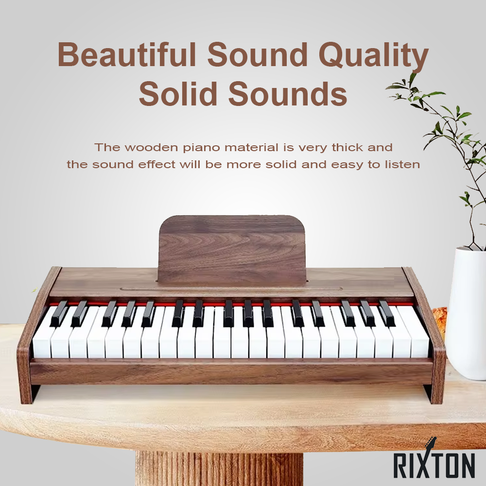 Rixton 37 Keys Digital Wood Piano Real Keyboards Semi Weighted Keys ...