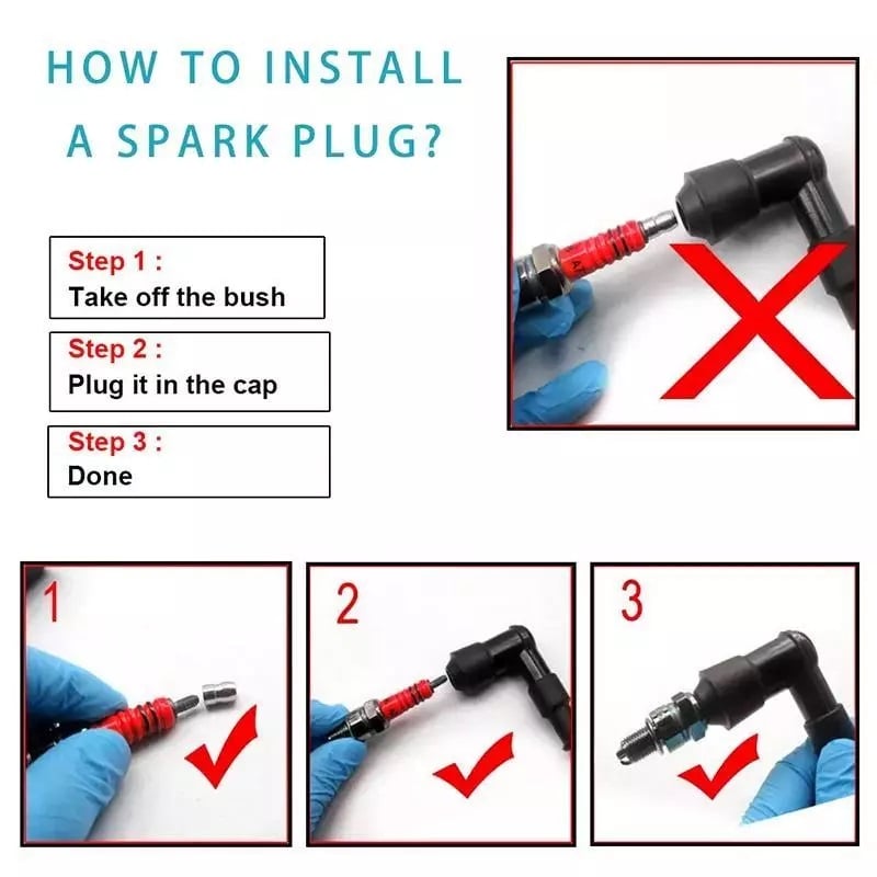 YAMAHA MIO SPORTY 115 SPARK PLUG A7TC C7HSA CC9N COMPATIBLE 3-ELECTRODE ...